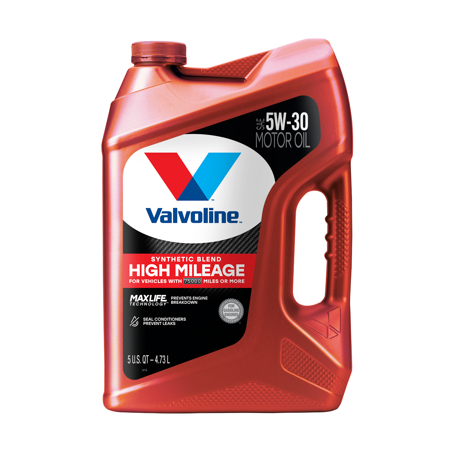 High Mileage with MaxLife Technology Synthetic Blend Motor Oil SAE 5W ...