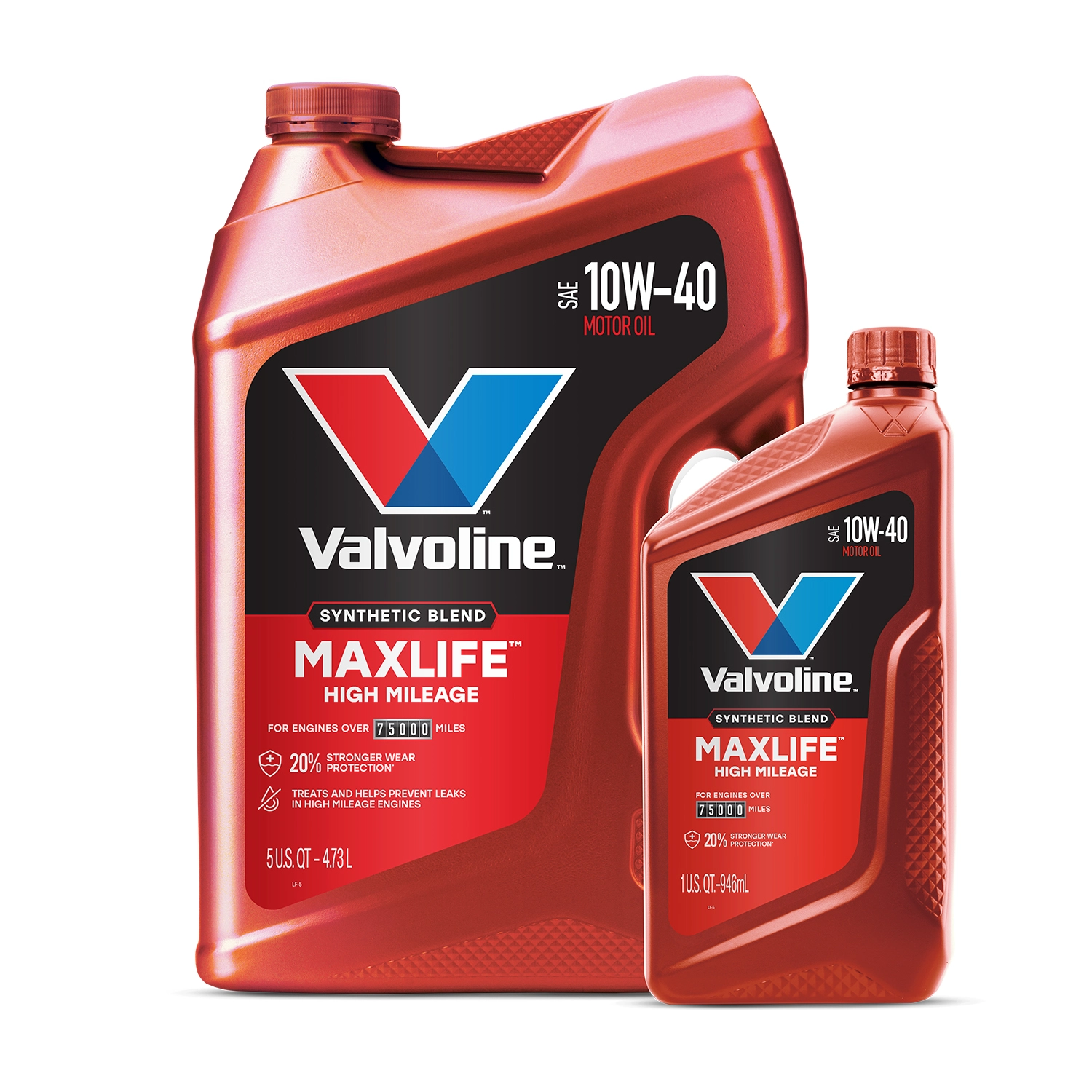 MaxLife High Mileage Synthetic Blend Motor Oil SAE 10W-40 - Valvoline ...