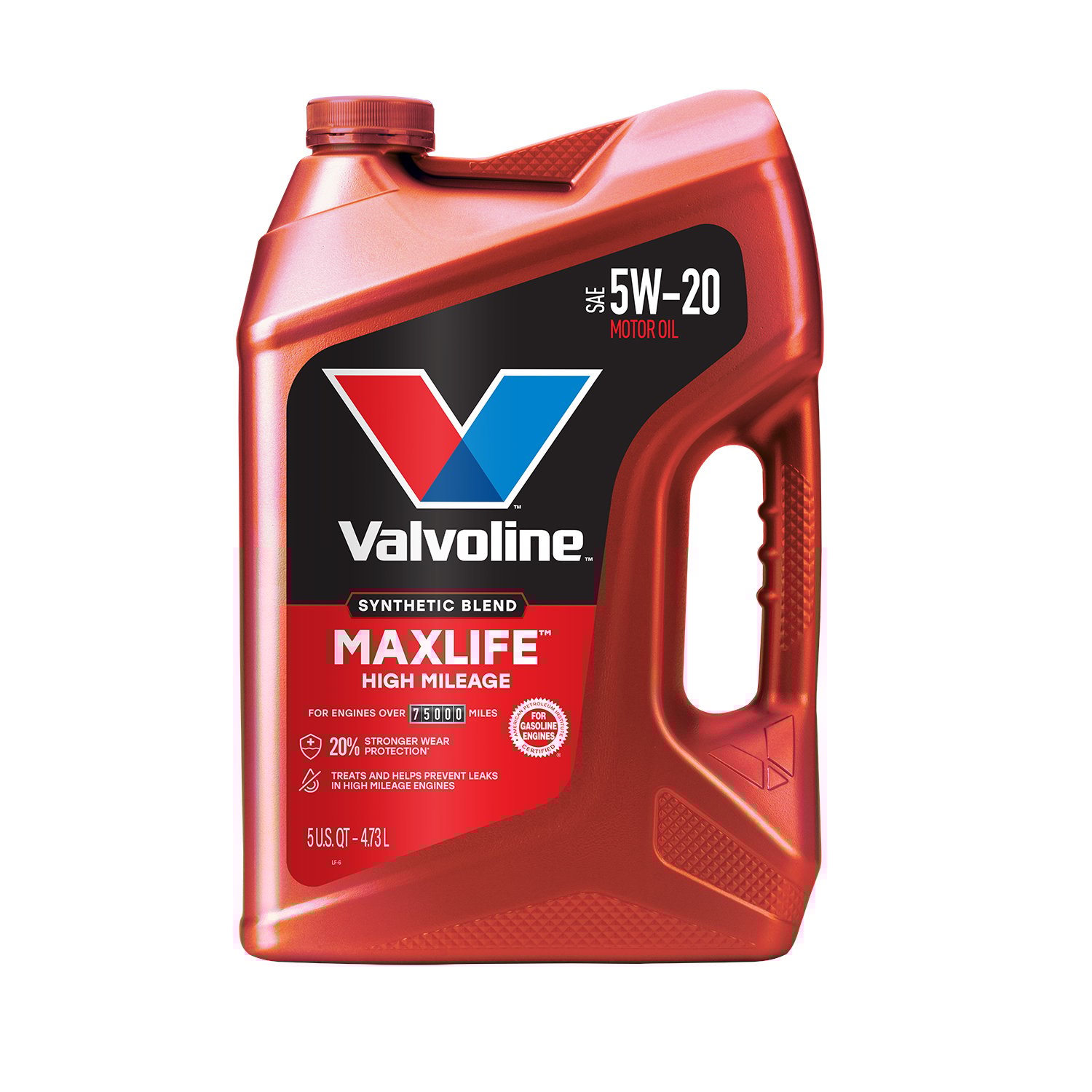 MaxLife High Mileage Synthetic Blend Motor Oil SAE 5W-20 - Valvoline ...
