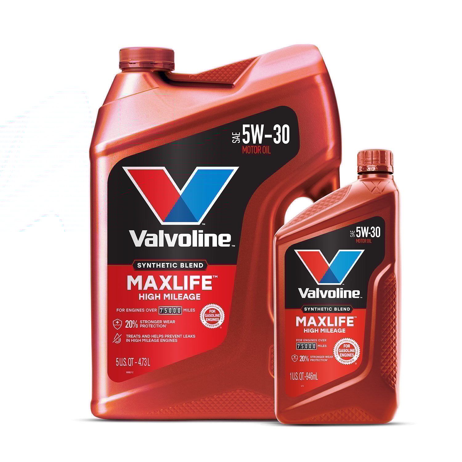 MaxLife High Mileage Synthetic Blend Motor Oil SAE 5W-30 - Valvoline ...