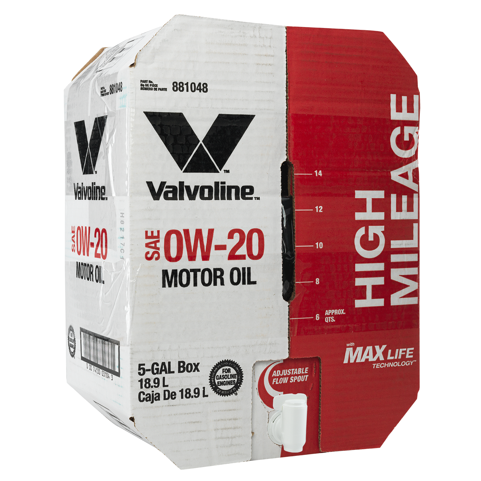 MaxLife High Mileage Synthetic Blend Motor Oil SAE 0W-20 - Valvoline ...